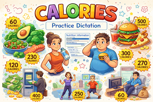 Calories - Listening Dictation Practice | Helik